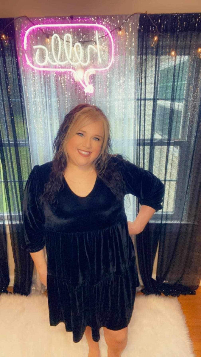 Plus Midnight Rain Dress – Sassi Frass Boutique